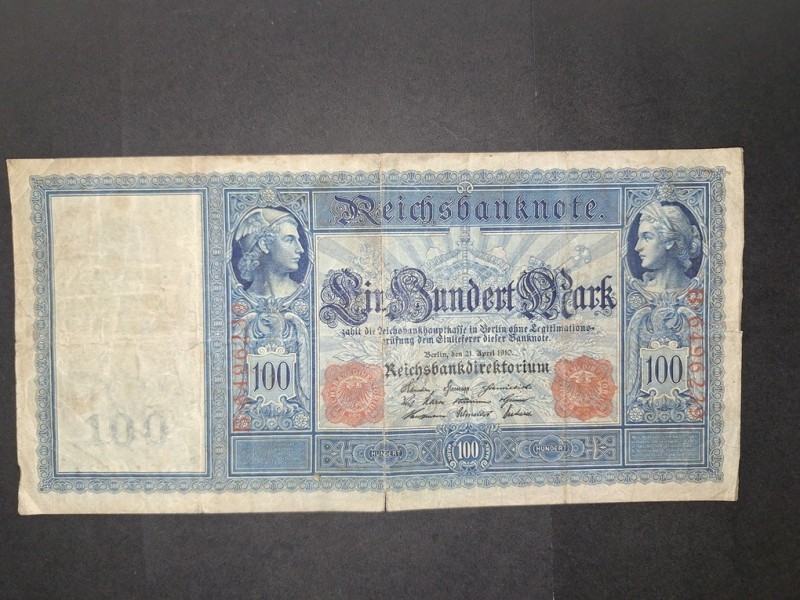 Nemačka 100 maraka 1910.