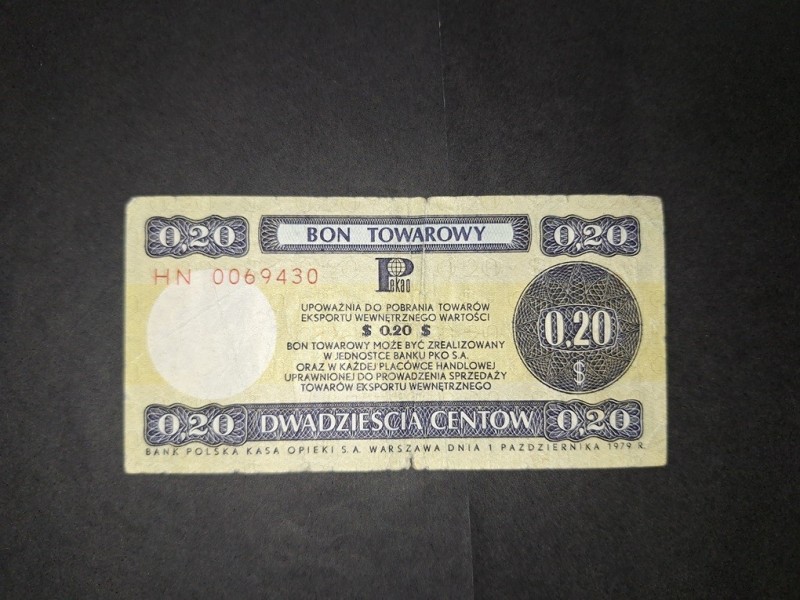 Poljska 20 centi 1979.
