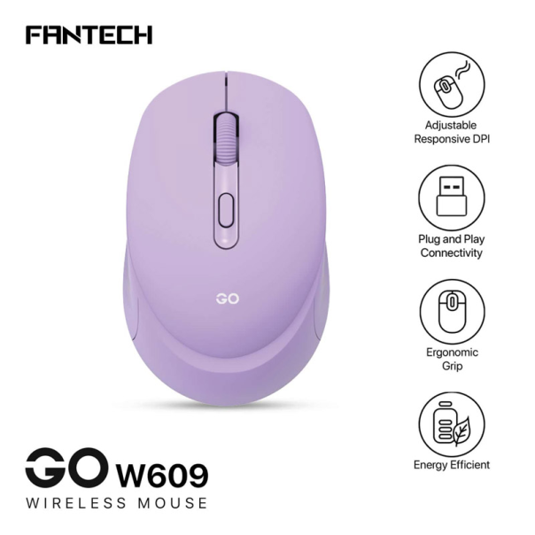 Miš Wireless Gaming Fantech W609 GO ljubicasti