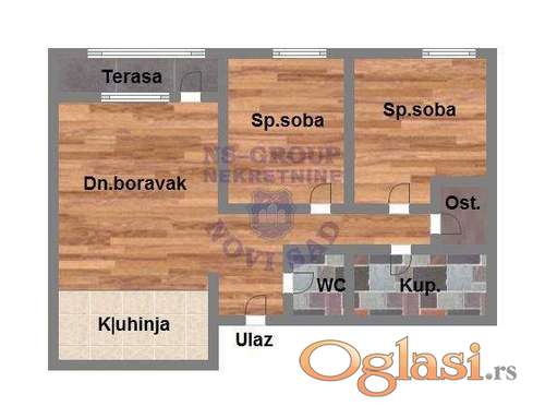 Trosoban 64m2 Bulevar Patrijarha Pavla