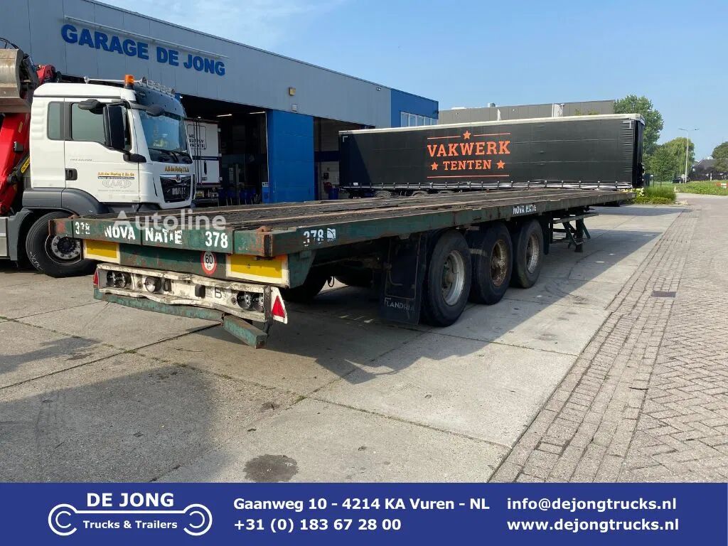 Flandria Plateau Trailer with Tiwst-Locks / SAF poluprikolica platforma