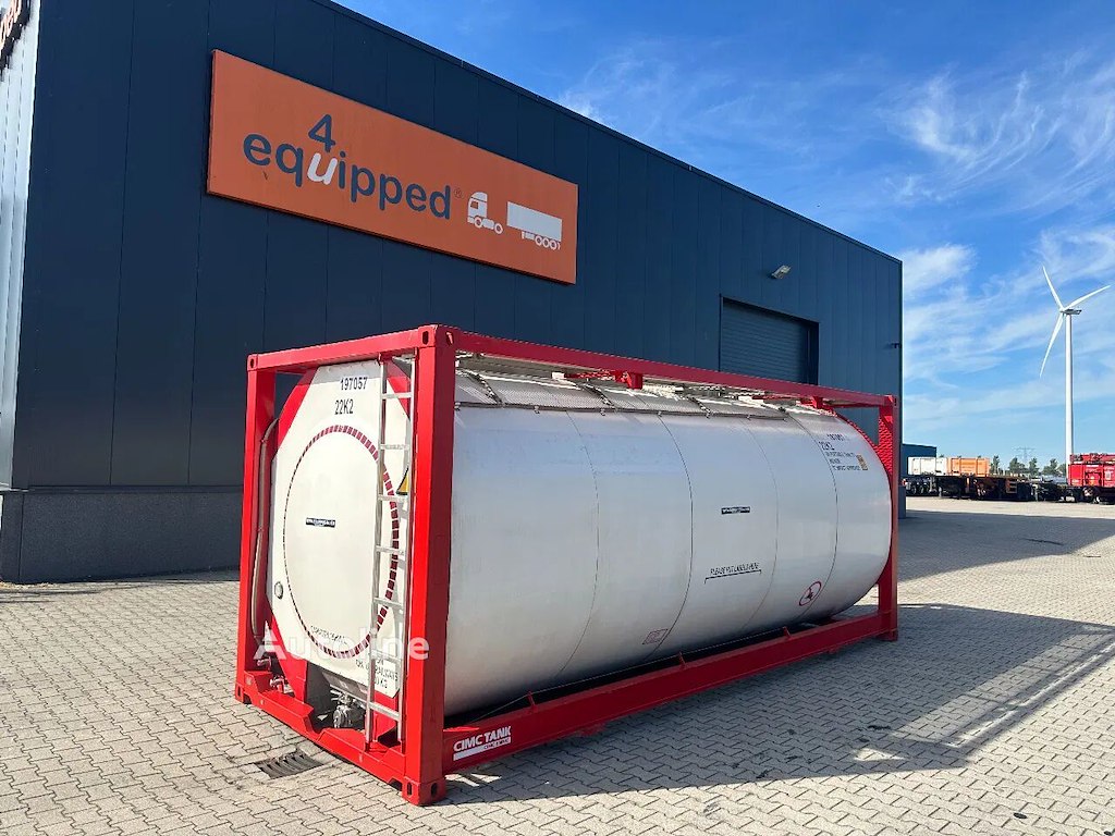 CIMC 20FT ISO, 25.080L/1-COMP/3 BAFFELS/4 covers, 5Y valid until 12/2 rezervoar-kontejner 20 stopa