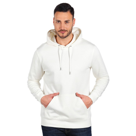 ABSOLUT HOODY 350, DUKSERICA SA KAPULJAČOM, OD ORGANSKOG PAMUKA, 350 G/M2, KREM-BELA