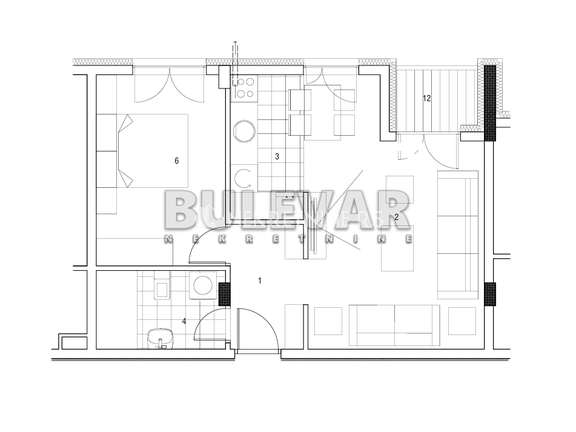 Stan 46,86 m2, novogradnja, Nišavski kej