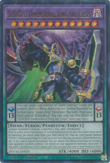 D/D/D/D Dimensional King Arc Crisis - DOOD-EN035 - Ultra Rare 1st Edition