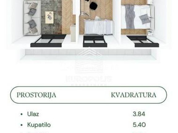 Novogradnja, Voždovac, 57.42m2, 2.5 ID#7856