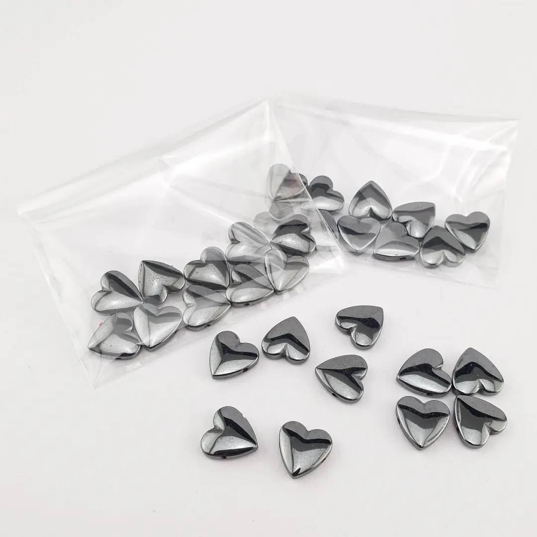Hematit Srce Perla 10mm – 10kom #H59D1