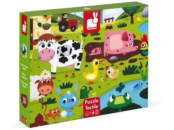 Janod Tactile slagalica Životinje sa farme 20kom