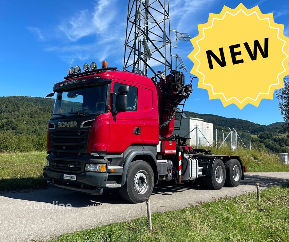 Scania R520 V8 6x4 DO LASU Dłużyca longwood lkw holztransporte tegljač
