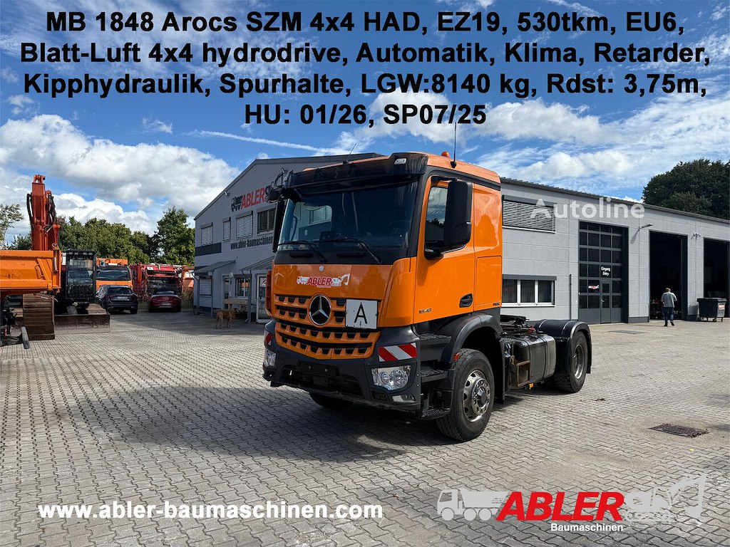 Mercedes-Benz 1Arocs 848 SZM 4x4 HAD Kipphydr. tegljač