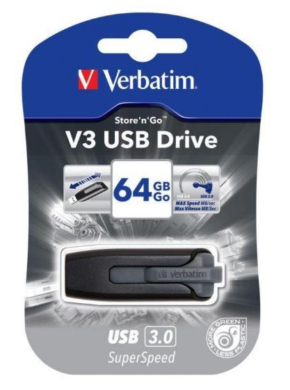 Verbatim flash memorija 64GB 3.0 Grey