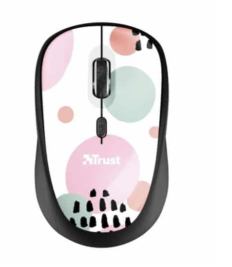 Miš bežični Trust YVI Pink Circles