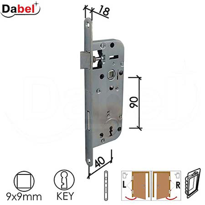 Brava za drvena vrata DABEL B2005 K ZnB 40/90/18/9 1Klj DBP1 – 0106000