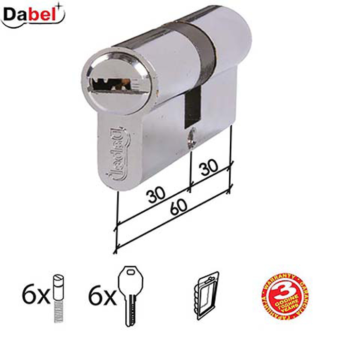 Cilindar brave DABEL CL2040 Hr 60 mm (30-30) 6K DBP1 – 0106091