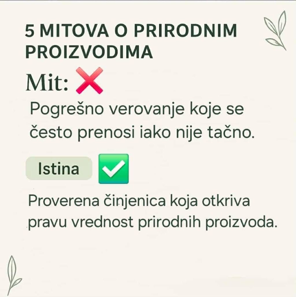 ✨ 5 MITOVA O PRIRODNIM PROIZVODIMA ✨ Prirodna nega je sve