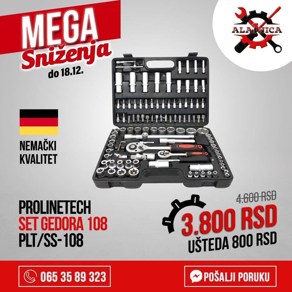 Prolinetech gedore 108 set plt/ss-108 opis karakteristike