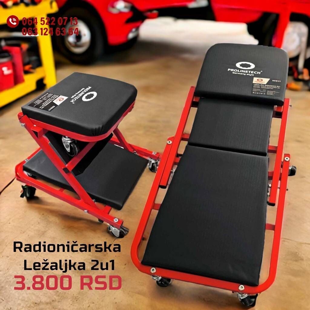 Radioničarska ležaljka/stolica 2u1 PLT/LR-2/1 Karakteristike