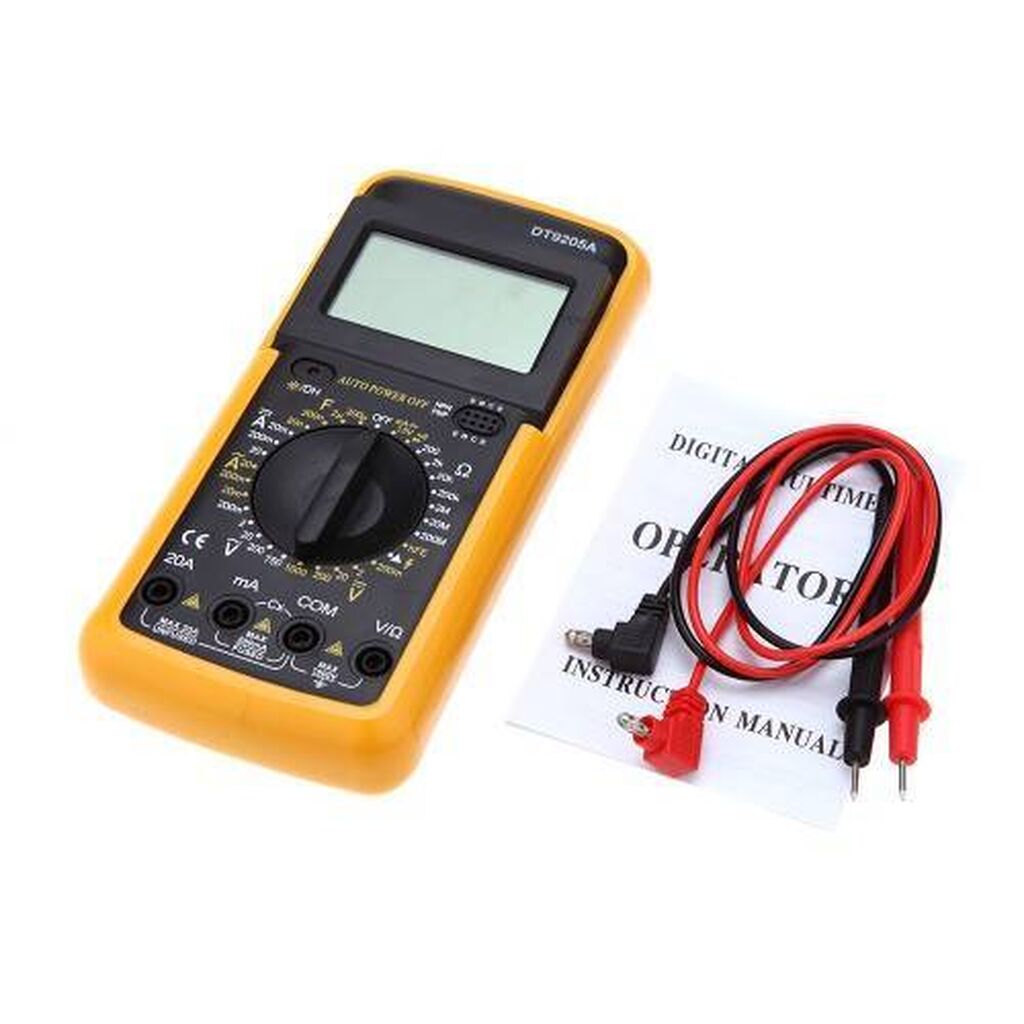 Unimer DT9205A Digital Multimeter Description Large LCD display with
