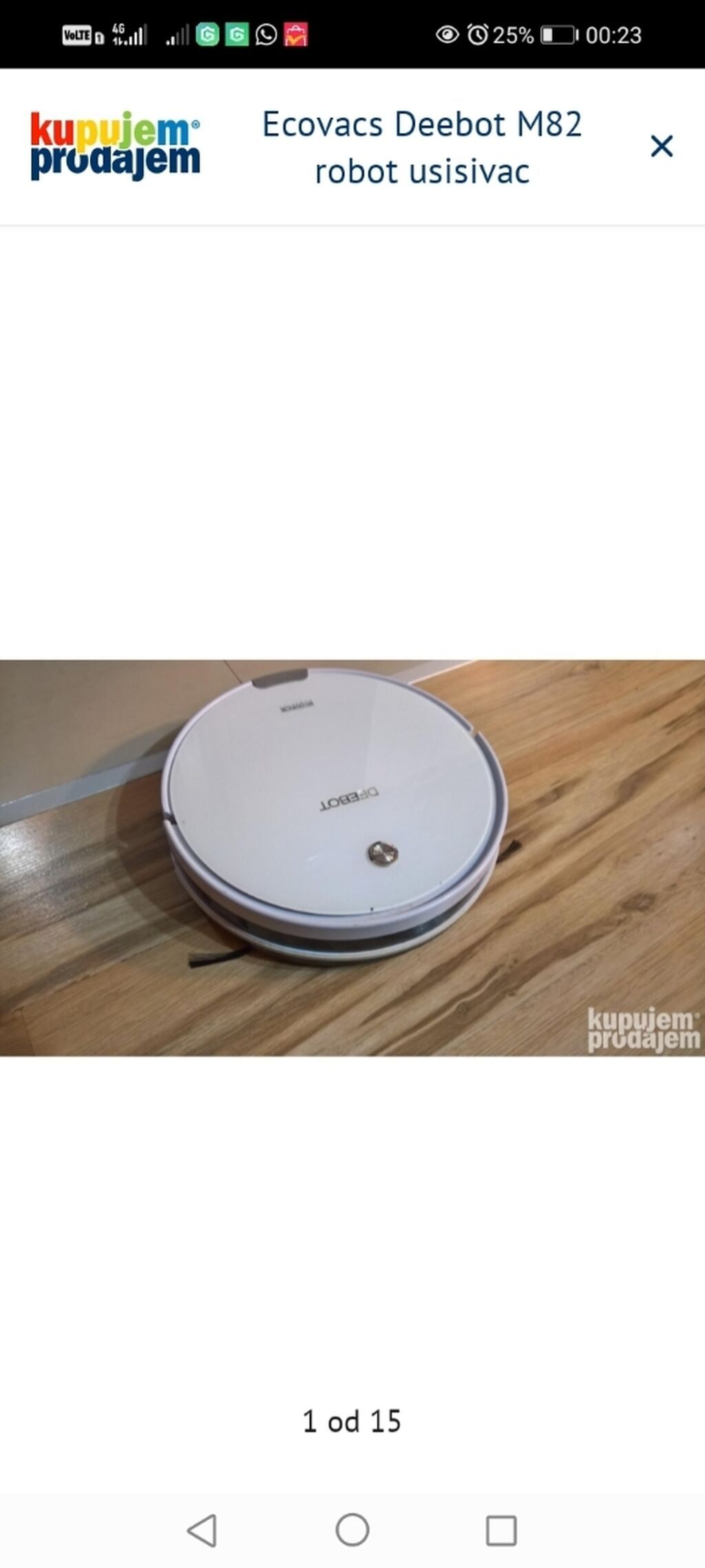 Ecovacs Deebot M82 robot usisivac Informacije Slanje Brzom postom