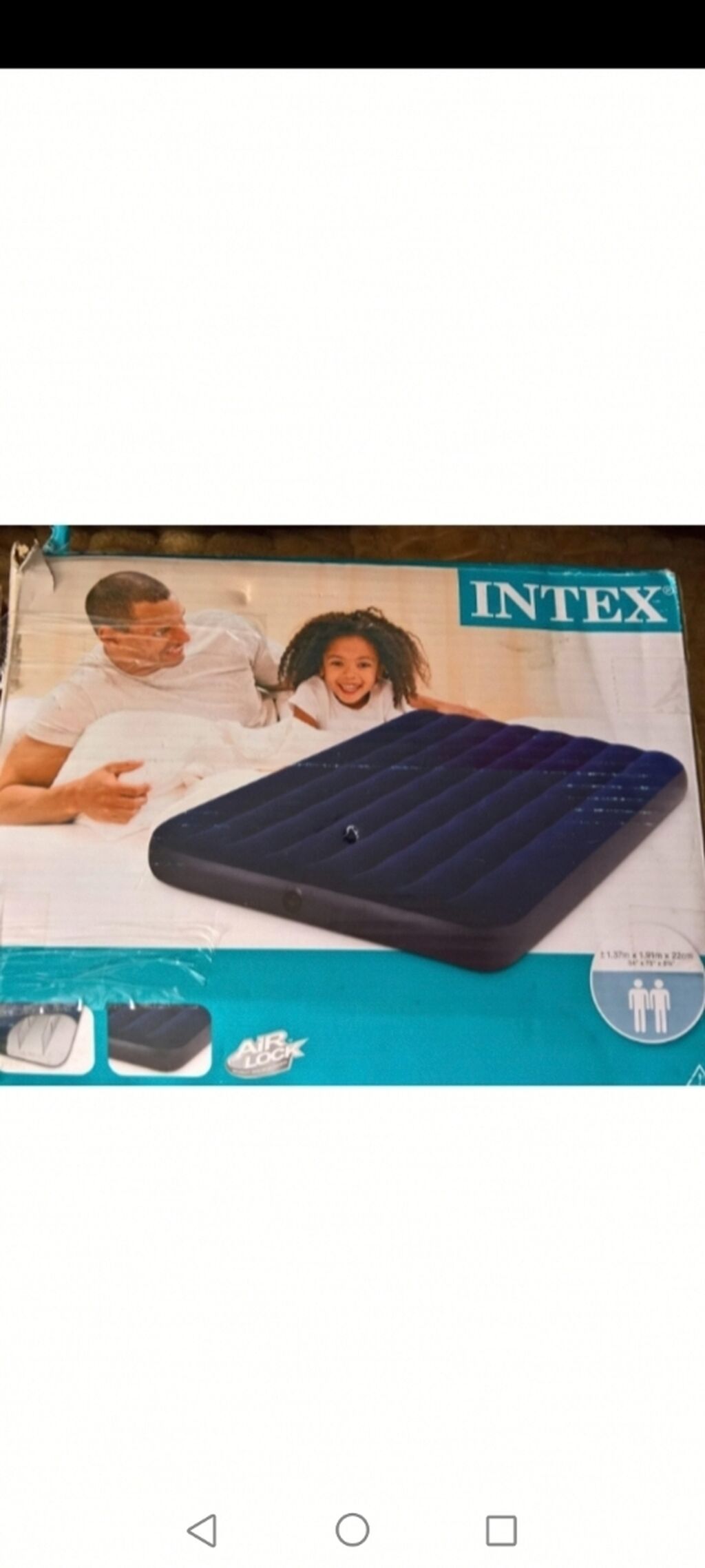 Intex Dura-Beam Standard Classic Downy Air Bed, 137 x 191 x 22 cm