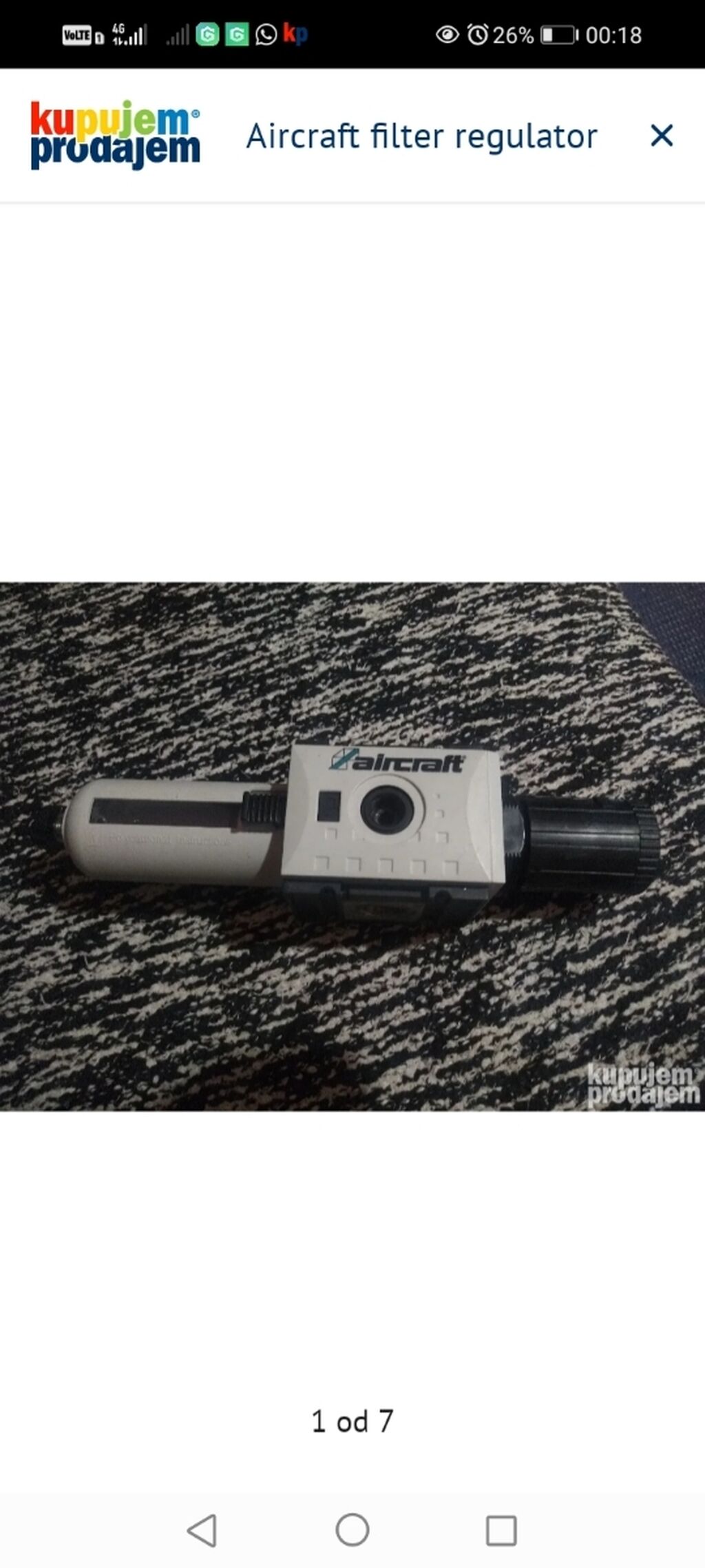 Aircraft filter regulator. Slanje Brzom postom ide na odgovornost