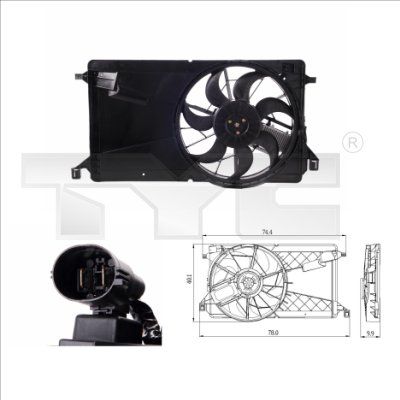Ventilator, kondenzator klima-uređaja TYC 820-0001