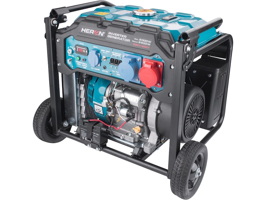 HERON agregat digitalni inverter max 9kw 230V/400V, el.start + daljinski upravljač
