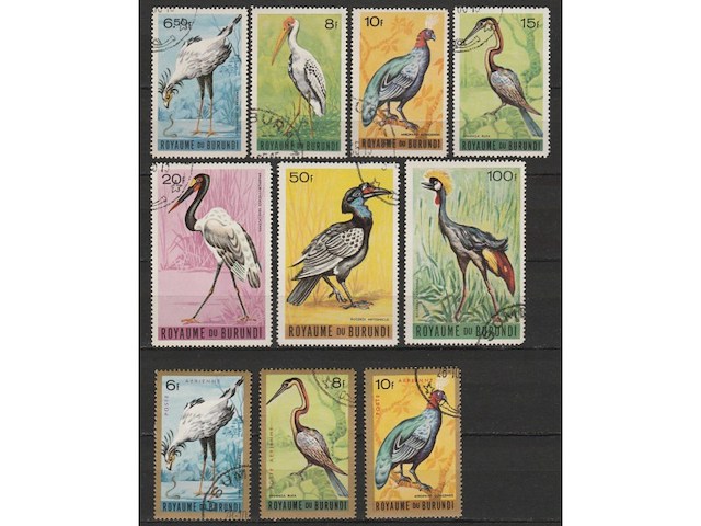 Burundi - 1965 - Birds, ptice