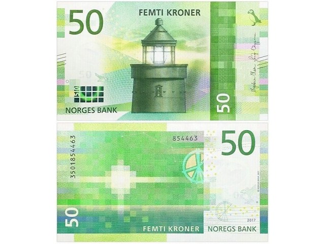 Norveška NORWAY 50 Kroner 2017 UNC, P-53