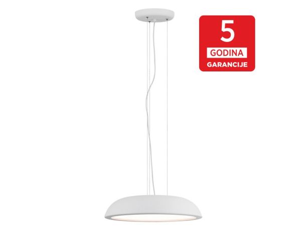 ARCADIA MPD750-450 W peskareno bela LED visilica 24W 3000K 5y Mitea Lighting
