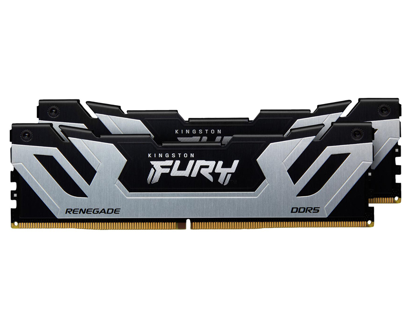DDR5 48GB (2x24GB) 8400MT/s [FURY RENEGADE], Non-ECC CUDIMM (Clocked), CL40 1.45V, 288-pin 1Rx8, Silver/Black, Memory Kit, w/Heatsink, XMP