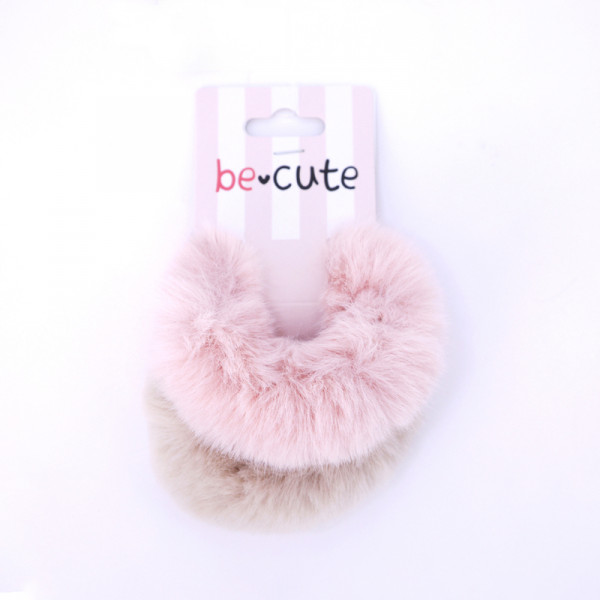 Be Cute Plišana gumica za kosu, roze