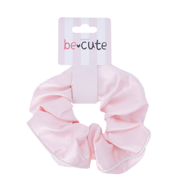 Be Cute satenska gumica za kosu, roze