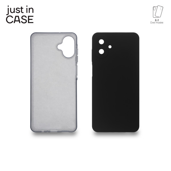 2u1 Extra case MIX paket maski za telefon za Samsung A07 CRNI