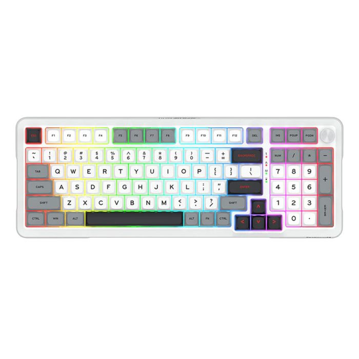 Bragi Pro K688 Wired/2.4G/BT Mechanical Keyboard White