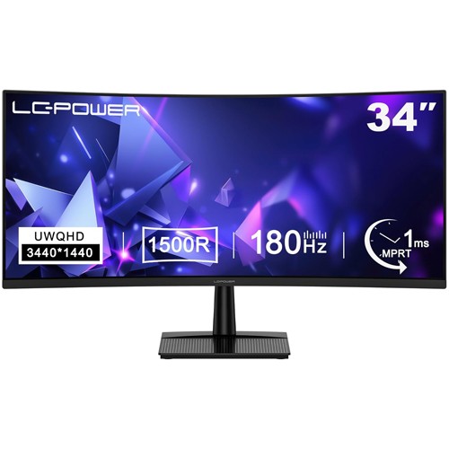 LC POWER 34″ Ultra WQHD 180Hz Zakrivljen gaming monitor | LC-M34QC