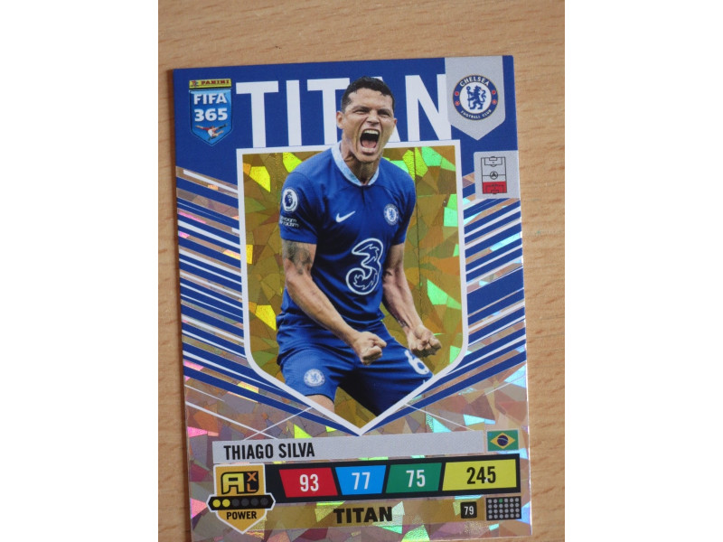 PANINI FIFA 365 2023 TITAN THIAGO SILVA ADRENALYN XL 79