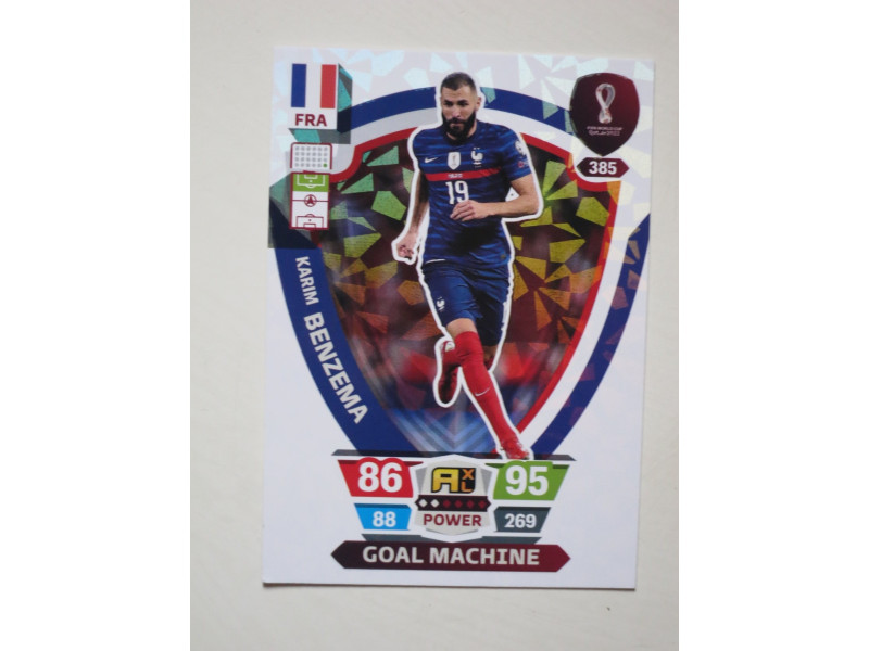 PANINI QATAR 2022 KARIM BENZEMA ADRENALYN XL 385