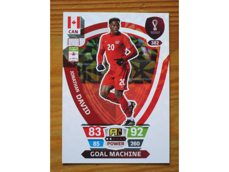 PANINI QATAR 2022 JONATHAN DAVID ADRENALYN XL 382