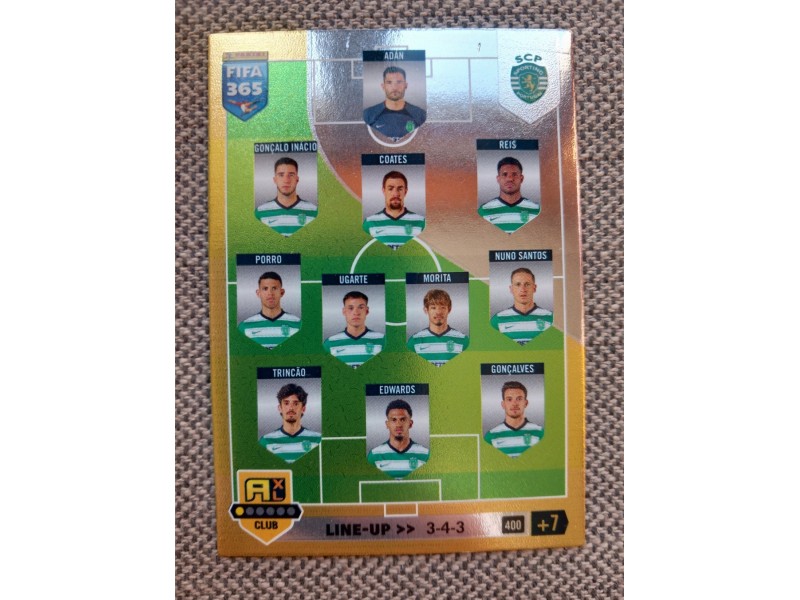 PANINI FIFA 365 2023 SPORTING LISABON ADRENALYN XL 400