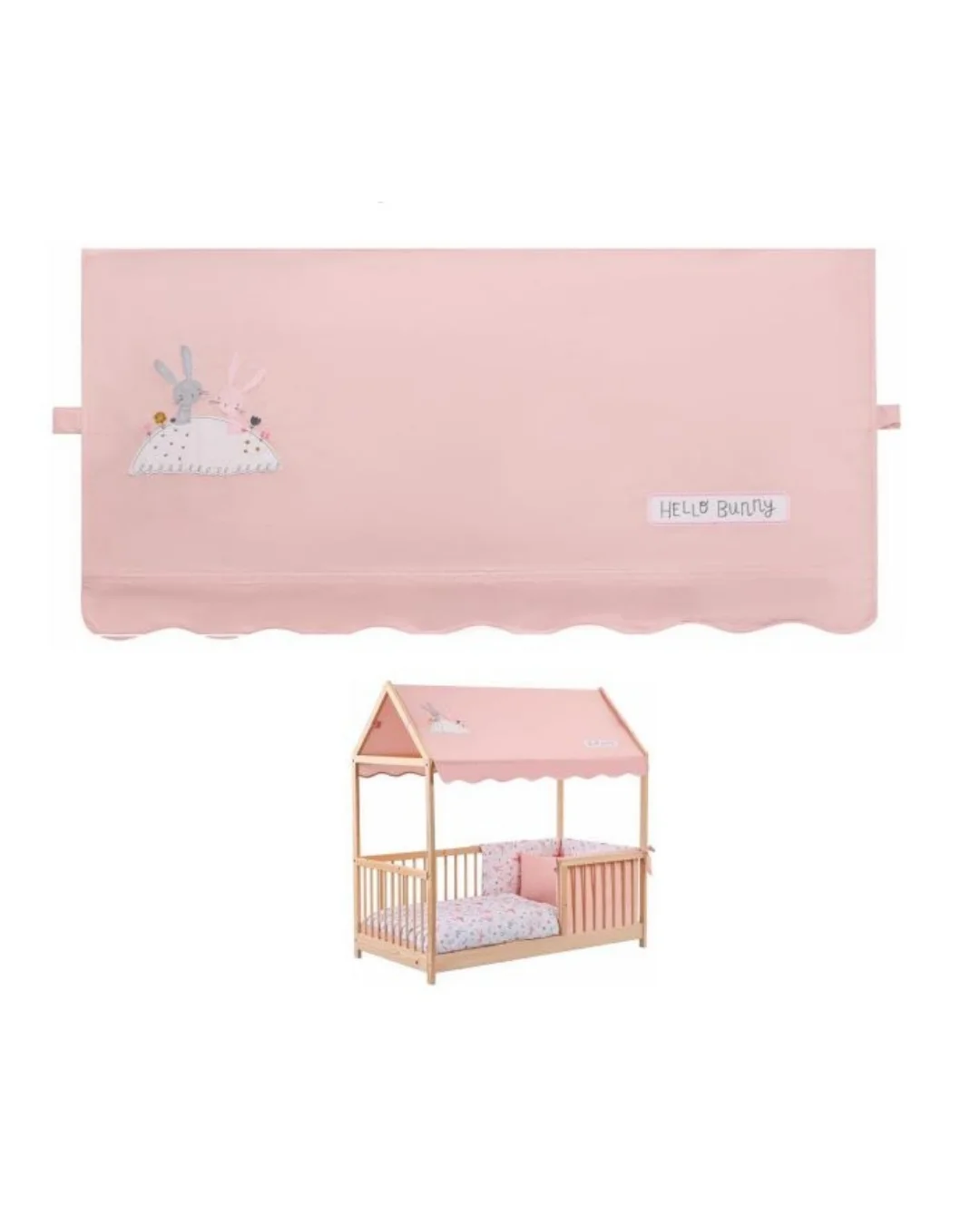Platneni krov za krevet Casita – Bunny Pink – 70×140 cm