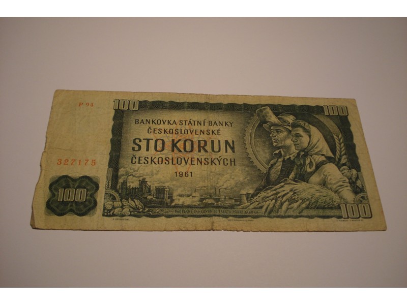 ČEHOSLOVAČKA - 100 KRUNA - 1961