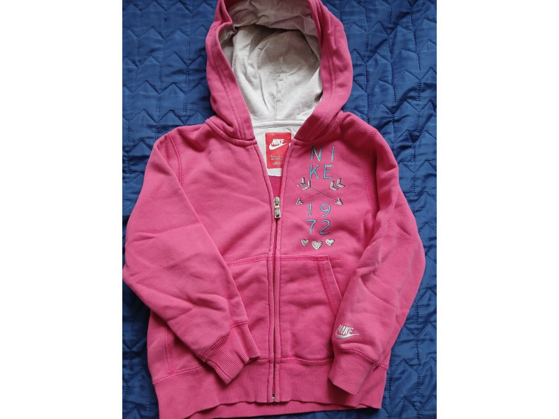 Nike roze duks na zip sa kapuljacom, 104-110