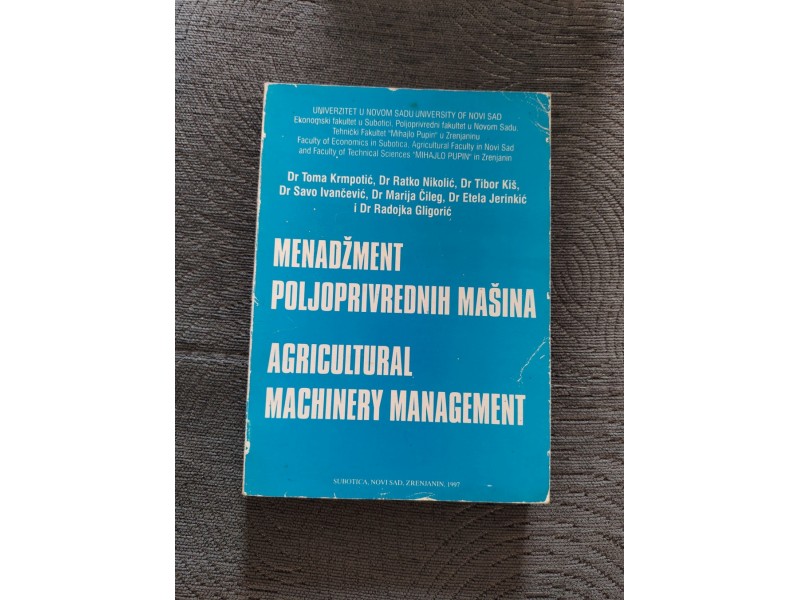 Menadžment poljoprivrednih mašina - grupa autora
