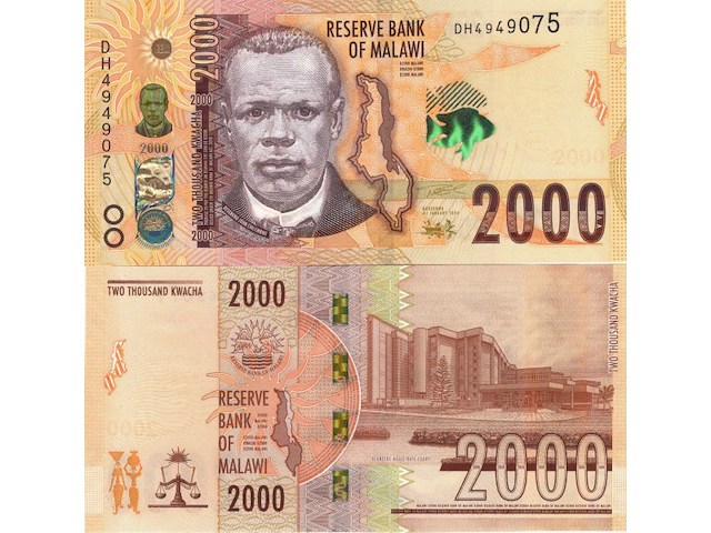 MALAWI Malavi 2000 Francs 2024 UNC, P-70