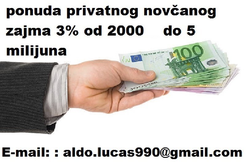 ✍️•Nudim požajmicu novča 3%.......√