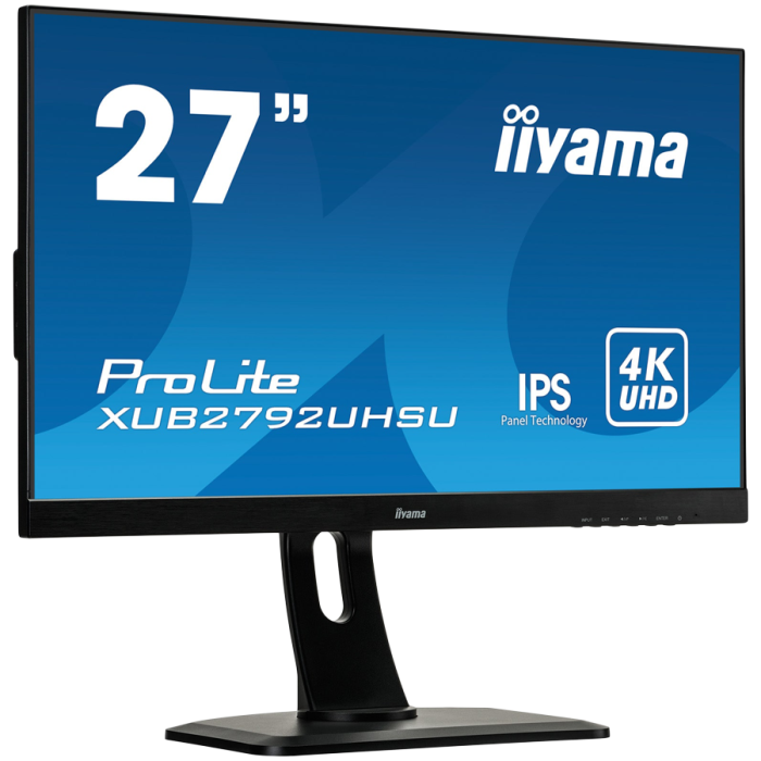 IIYAMA Prolite XUB2792UHSU-B6 Business Monitor - 68.5 cm (27''), 4K UHD (3840x2160), IPS LED, 60Hz, 4ms, 350 cd/m², matte / black