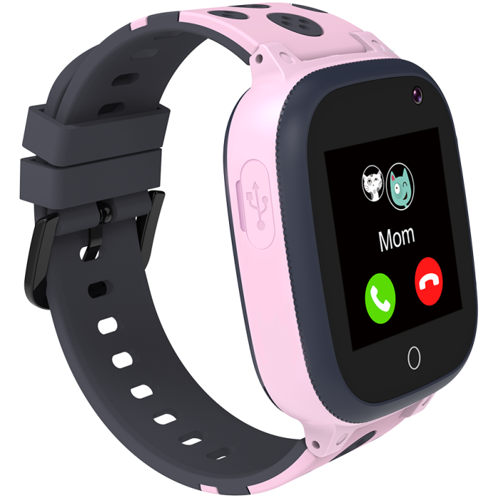 CANYON Sandy KW-34, Kids smartwatch, 1.44 inch colorful screen, GPS function, Nano SIM card, 32+32MB, GSM(850/900/1800/1900MHz), 400mAh battery, compatibility with iOS and android, Pink, host: 52....