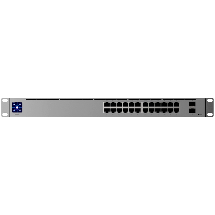 Ubiquiti 24-port, Layer 3 Etherlighting™ switch, 8 х 2.5 GbE PoE++ ports, 16 х GbE RJ45 ports including (8) PoE+ and (8) PoE++, 2 х 10G SFP+ ports