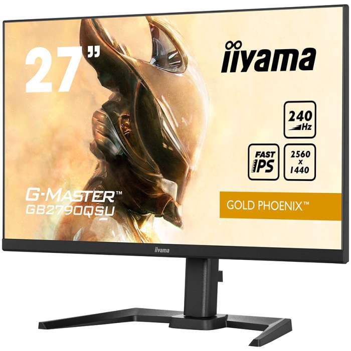 IIYAMA Monitor LED GB2790QSU-B5 GAMING 27inch 240Hz Fast IPS, matte finish 2560 x 1440 @240Hz 400cd 1ms HDMI DP USB Full ERGO